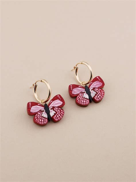 Butterfly Hoops In Rose