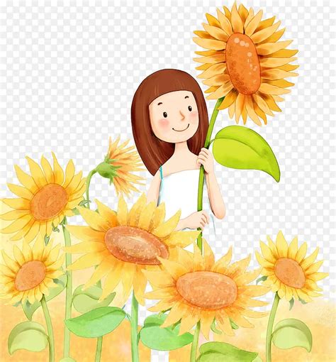 向日葵女孩png图片素材下载图片编号10480437 Png素材网