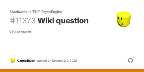 Wiki Question · Issue 11373 · Shadowmariofnf Psychengine · Github