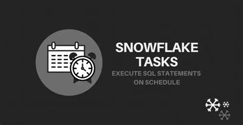 Snowflake Tasks Execute Sql Statements On Schedule Thinketl