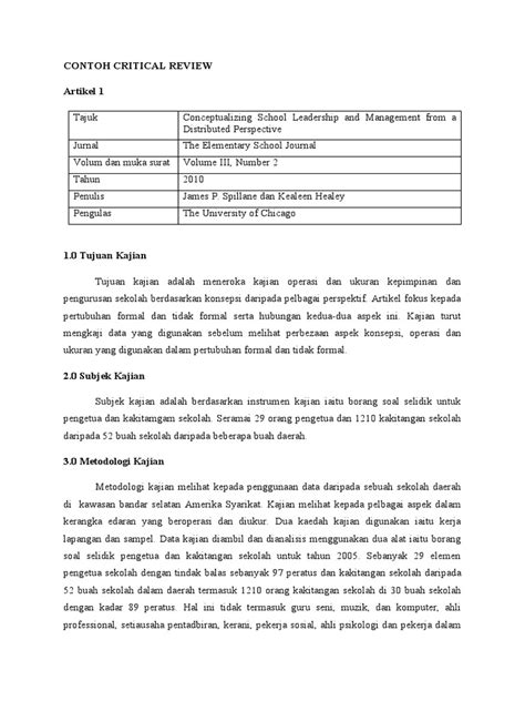 Contoh Critical Review Pdf