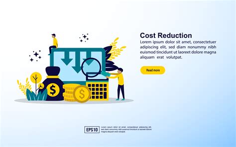 Cost Reduction Concept With Character Graphic By Efosstudio Creative Fabrica