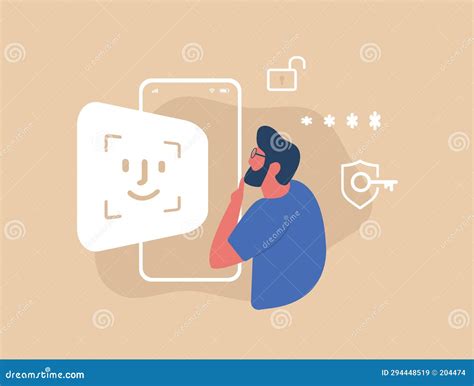 Biometric Authentication Password Free Security Concept Face And Eye