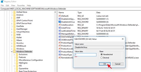 Disabling Windows Defender Thaihs
