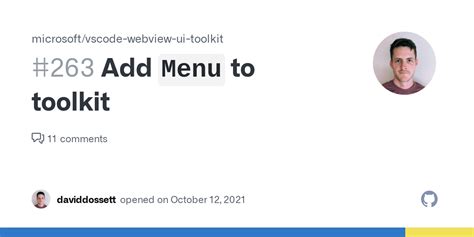 add `menu` to toolkit · issue 263 · microsoft vscode webview ui