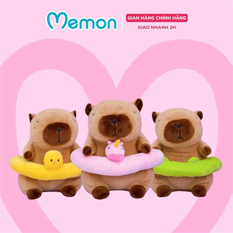 Memon Capybara Mouse Teddy Bear Capybara Stuffed Animal Wearing Float
