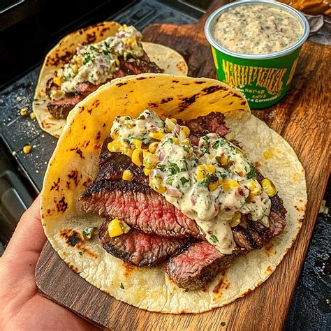 Juicy Grilled Ribeye Tacos With Mexican Street Corn Topping Recipes