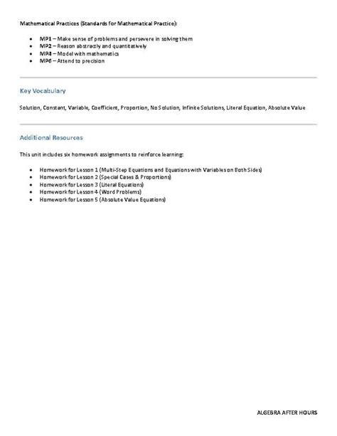 Unit 2 Solving Equations Guided Notes Multi Step Literal Absolute Value