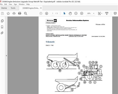 Cat D25c And D350c Articulated Dump Trucks Hydraulic System Schematic Manual ~ Heydownloads