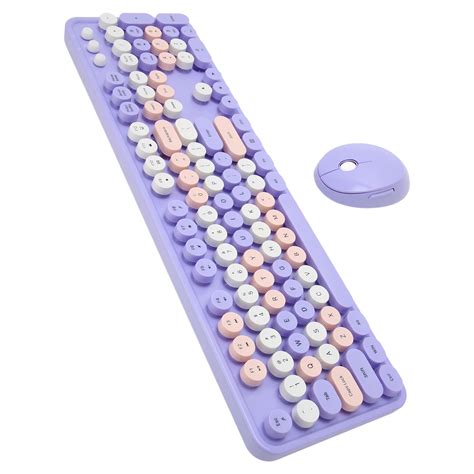 Wireless Keyboard Mouse Combo 2 4ghz 104 Keys Full Size Typewriter