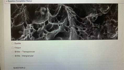 Solved Question 1 Identify The Fracture Mode For The