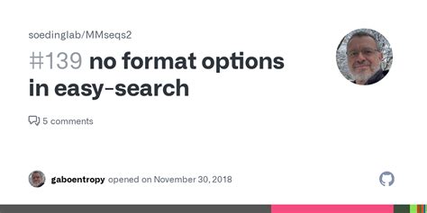 No Format Options In Easy Search · Issue 139 · Soedinglabmmseqs2 · Github
