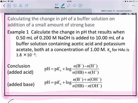 Solved Calculate The Change In PH That Results When ML Chegg