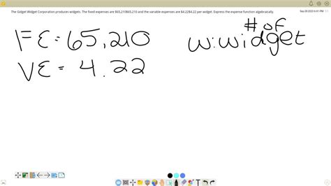 The Gidget Widget Corporation Produces Widgets The Fixed Expenses Are