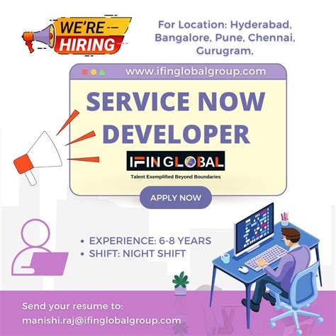 Ifinglobal Group On Linkedin Jobopportunity Servicenowdeveloper Hyderabad Bangalore Pune