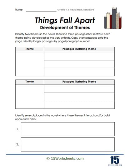 Reading Literature Comprehension Grade 12 Worksheets