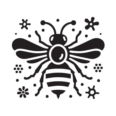 Simple Black And White Bee Silhouette 59011821 Vector Art At Vecteezy