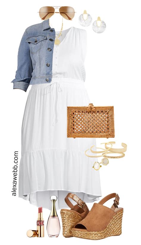 Plus Size White Summer Dress Alexa Webb