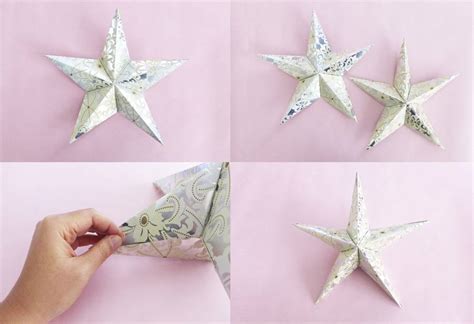Origami Star Paper Garland Tutorial Simple Holiday Wall Decoration