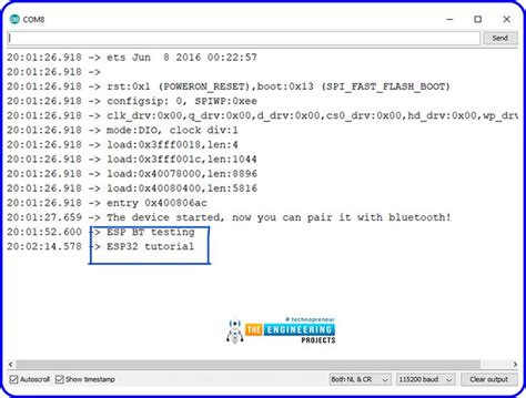 Esp32 Bluetooth Classic The Engineering Projects Engineering Projects Engineering Data