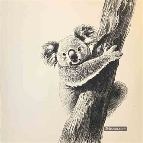 Koala Drawing Ideas Realistic Koala Sketch Illustration Wildlife Art