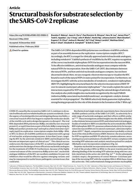 Structural Basis For Substrate Selection By The Sars Cov 2 Replicase