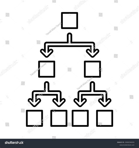 Hierarchy Structure Icon Outline Style Stock Vector Royalty Free 2393234103 Shutterstock
