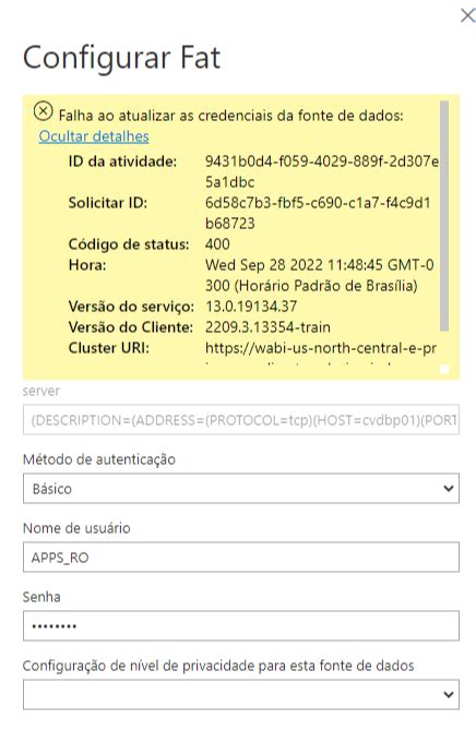 Solved Error Credentials Failed To Login Oracle Datab Microsoft Fabric Community