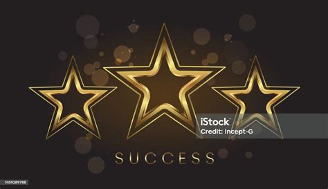 그라데이션 갈색 배경에 황금 금속 별은 축하 배너 최상위 수준 및 가장 큰 우승자 상 개념 디자인으로 사용됩니다 개념에 대한 스톡 벡터 아트 및 기타 이미지 Istock