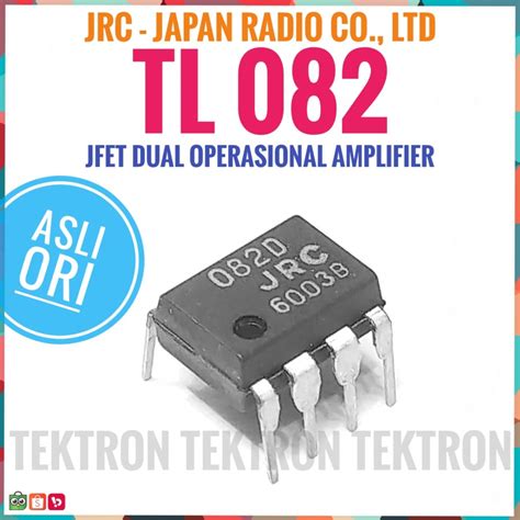 Jrc 082d Tl082 Jfet Dual Opamp Original Tl082n Original Tl 082 Shopee