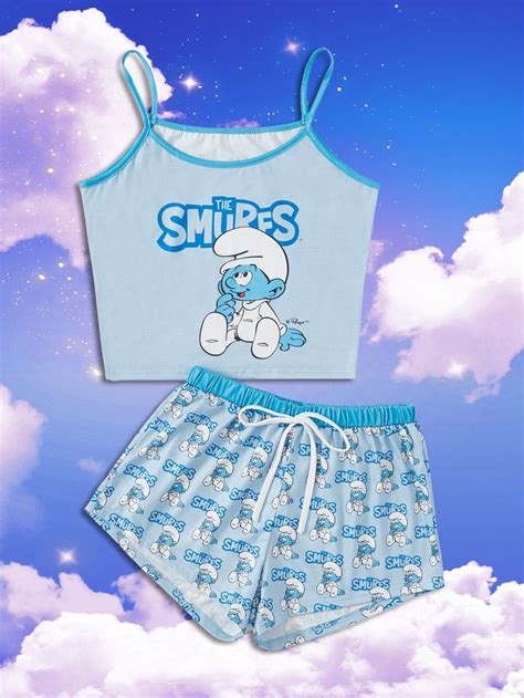 Cartoon Graphic Pj Set Cute Lazy Outfits Pj Sets Pajama Set Women