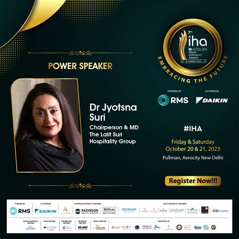 Bw Hotelier Power Speaker Dr Jyotsna Suri Chairperson Facebook