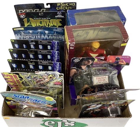 Lot Assorted Action Figures Playmates Moore Action