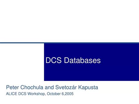 Ppt Dcs Databases Powerpoint Presentation Free Download Id 4952637