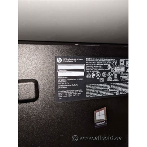 Hp Prodesk G Small Form Factor Desktop Computer Pc Allsold Ca Buy Sell Used Office