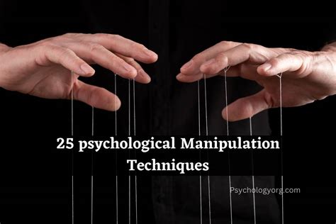 25 Psychological Manipulation Techniques