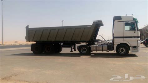 حراج السيارات تريلا قلاب مرسيدس اكتروس 2003 الحالة جيدة جدا