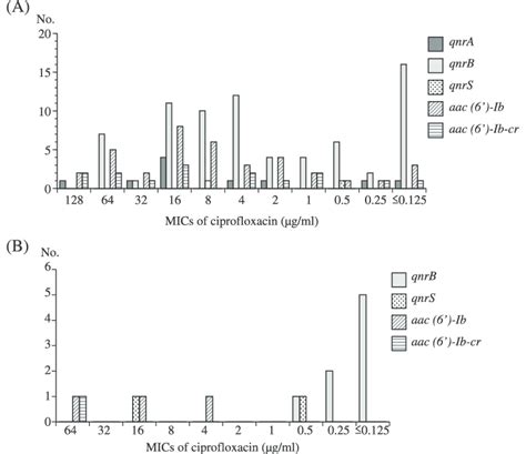 Distribution Of Mic Of Ciprofloxacin Among Isolates With Qnr Or Download Scientific Diagram