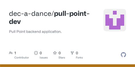Github Dec A Dancepull Point Dev Pull Point Backend Application