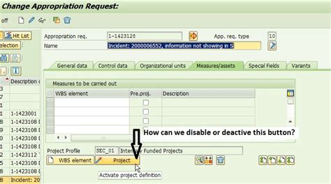 Solved How To Deactivate Disable Project Activate Butto Sap Community