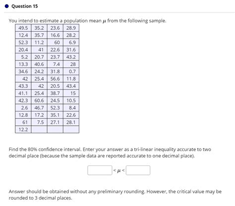 Solved Question 14 You Intend To Estimate A Population Mean Chegg Com