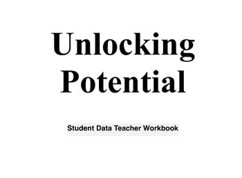 Unlocking Potential Babe Data Teacher Workbook By Inspire Guide Nurture
