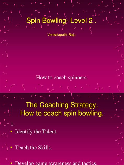 Spin Bowling Venkatapathi Raju Pdf Bowling Cricket Cricket