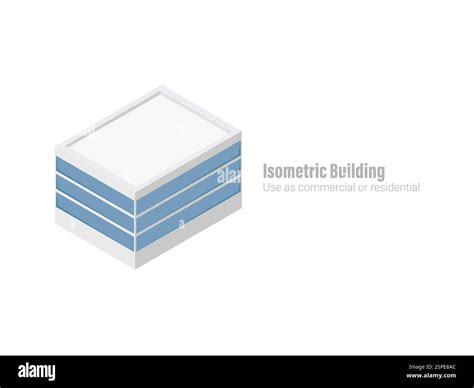 Isometric Commercial And Residential Building Modern Architecture Smart Isometric Building