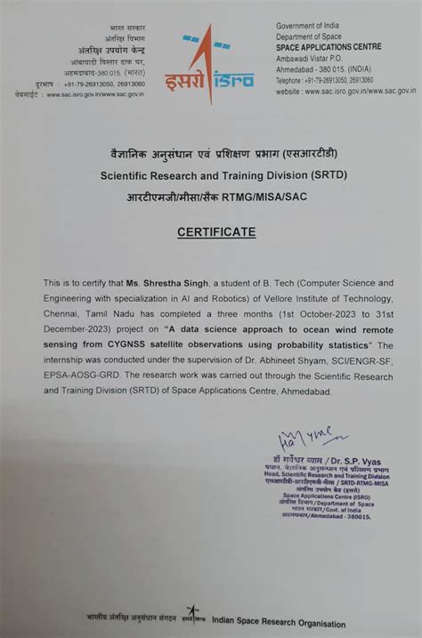 Shrestha Singh On Linkedin Isrointernship Datasciencetraining Pythonprogramming Techskills