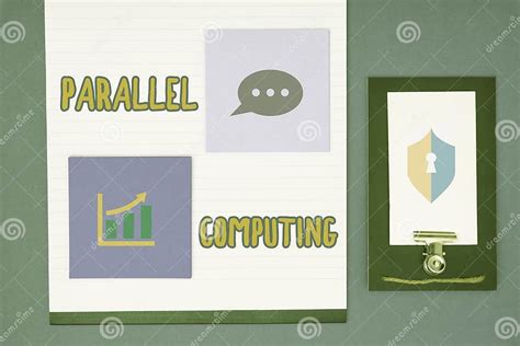Conceptual Display Parallel Computing Internet Concept Simultaneous Calculation By Means Of