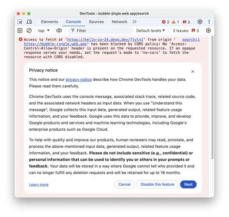 console insights understand errors and warnings better with gemini chrome devtools chrome