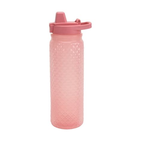 Mainstays 24 Ounce Plastic Textured Water Bottle Pink Walmart