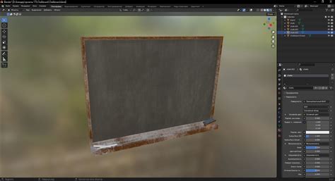 3d Model Chalkboard 3d Model Vr Ar Low Poly Cgtrader