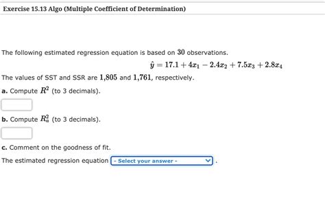 solved exercise 15 13 algo multiple coefficient of